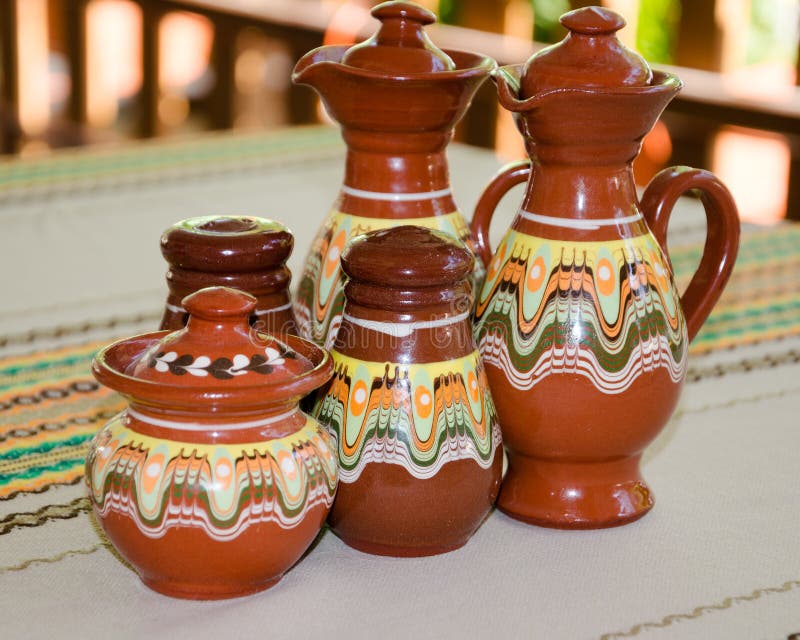 Traditional Bulgarian Pottery, Plovdiv Stock Photo - Image of clay ...