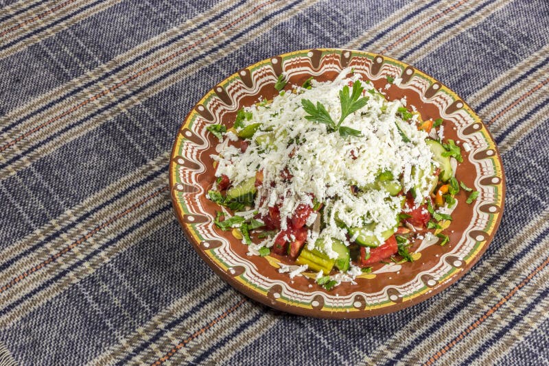 Shopska Salad - Also Known As Bulgarian , Macedonian,Serbian; Bosnian ...