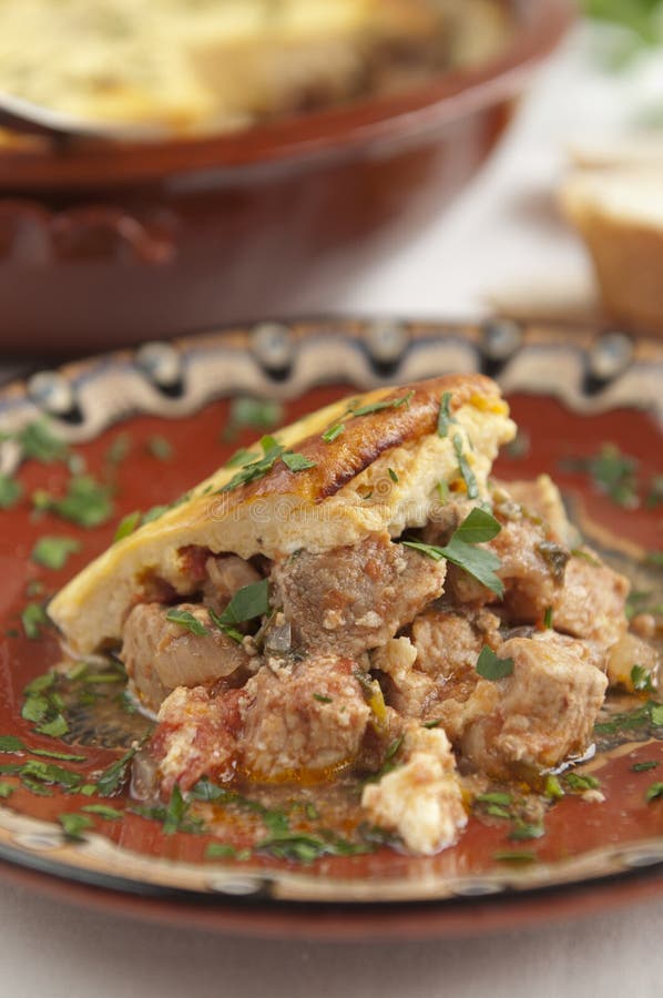 Traditional Bulgarian Yoghurt Gyuvetch Stock Photo - Image of ceramic ...