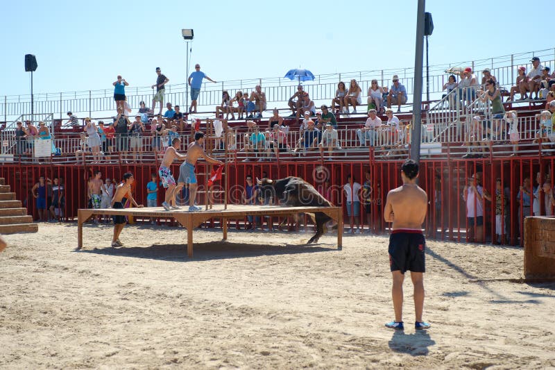 Traditional Bull Party in Javea, Spain Editorial Stock Photo - Image of ...