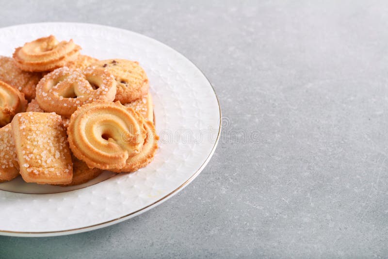 Traditional butter cookies stock photo. Image of biscuits - 138265194