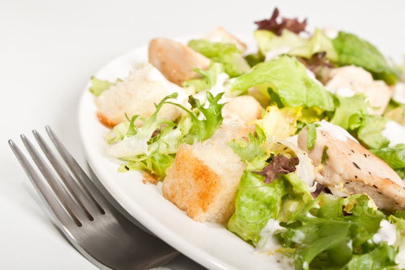 Traditional caesar salad stock image. Image of italian - 10820827