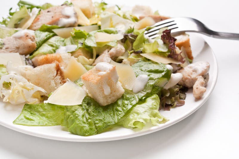 Traditional caesar salad stock image. Image of cheese - 10820845