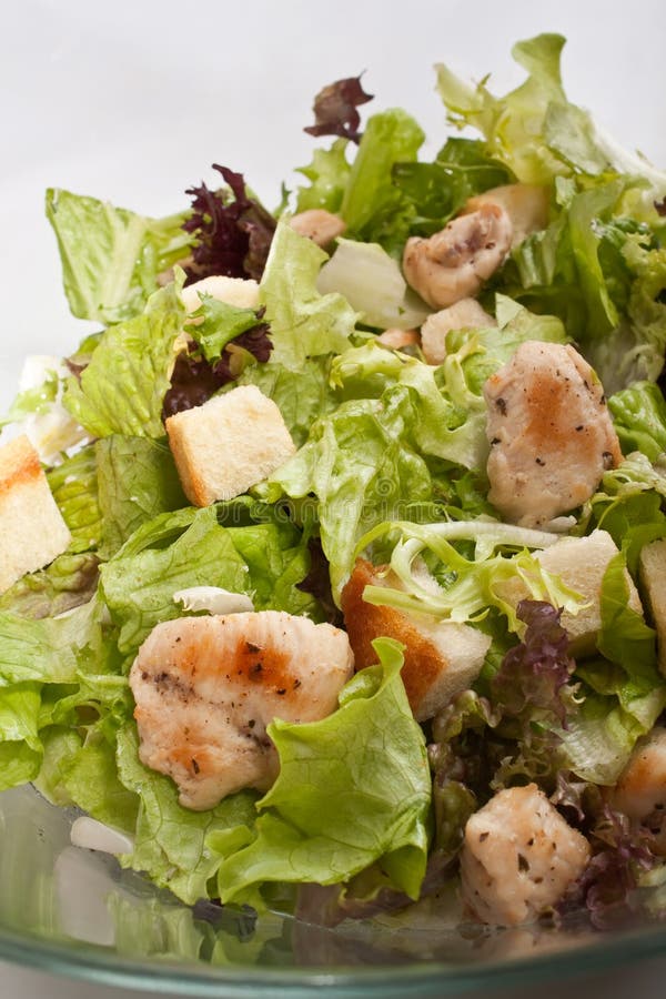 Traditional caesar salad stock image. Image of cheese - 10820845