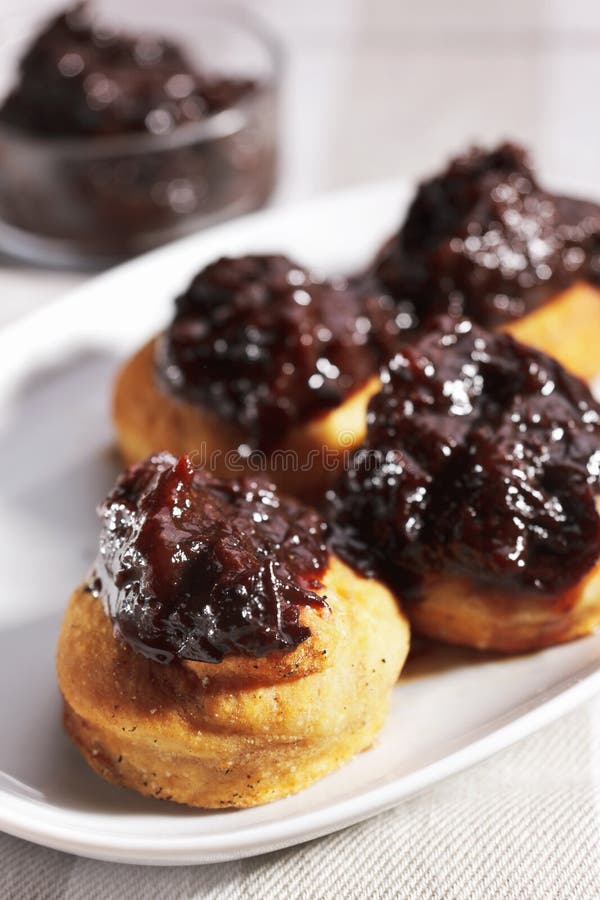 Traditional Hungarian Pasta with Semolina and Jam Stock Image - Image ...