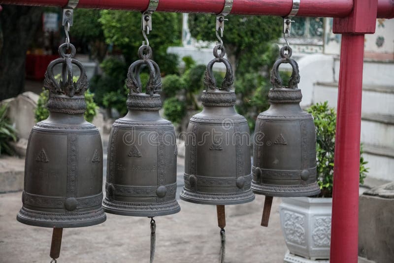Traditional Cambodian Bells Stock Photo - Image of metal, cambodian ...