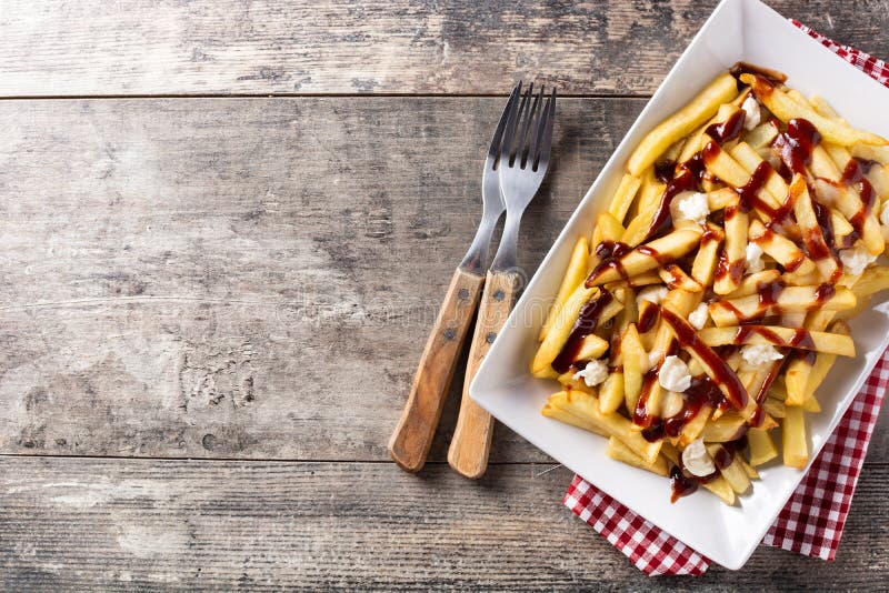 Traditional Canadian Poutine Stock Image - Image of copy, tasty: 225067523