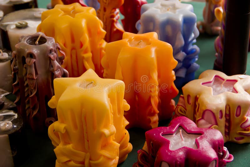 Traditional Candles Handicrafted. Stock Photo - Image of candles, star ...