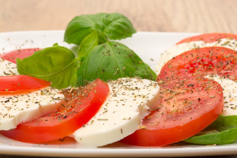 Traditional Caprese salad stock photo. Image of brightly - 24743324