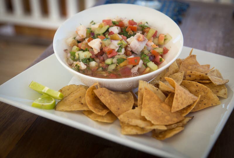Traditional Caribbean Dish Called Ceviche Stock Photo - Image of dish ...