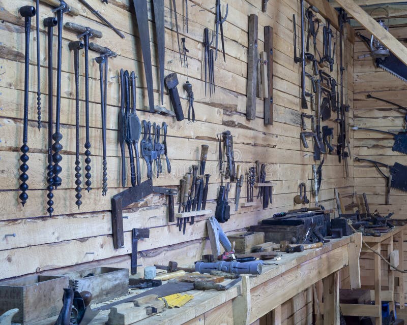 Traditional Carpentry Planing Tools Stock Image - Image of wooden ...