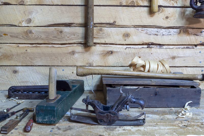 Traditional Carpentry Tools Stock Photo - Image of used, century: 135315412