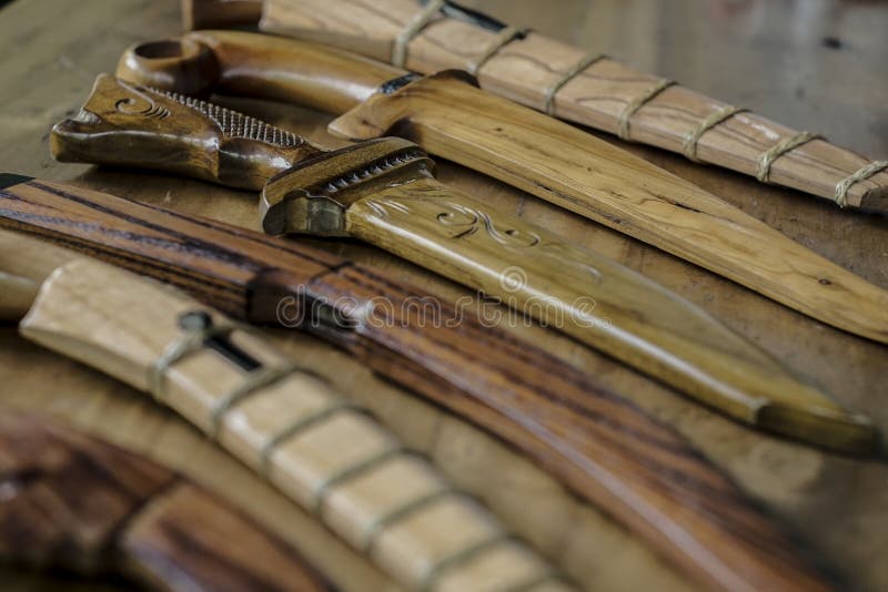 Traditional Carving Knives and Weapons Stock Image - Image of carving ...