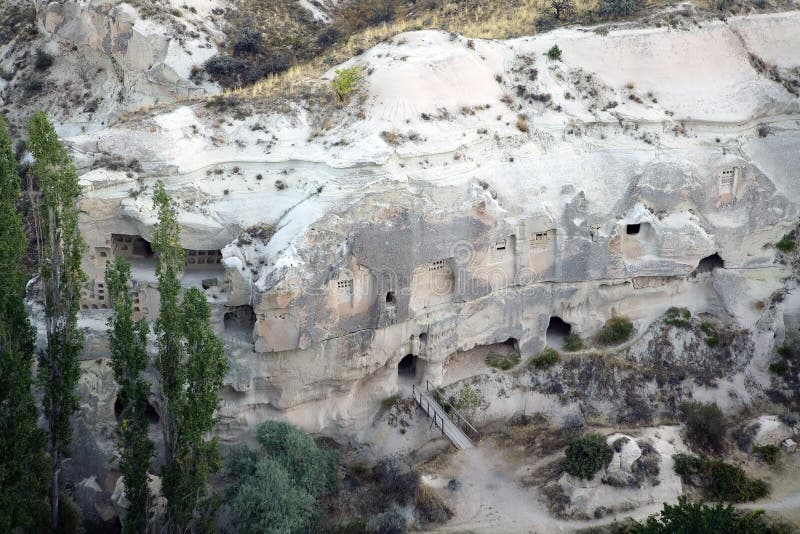 Traditional Cave Houses in Cappadocia, Turkey Stock Photo - Image of ...