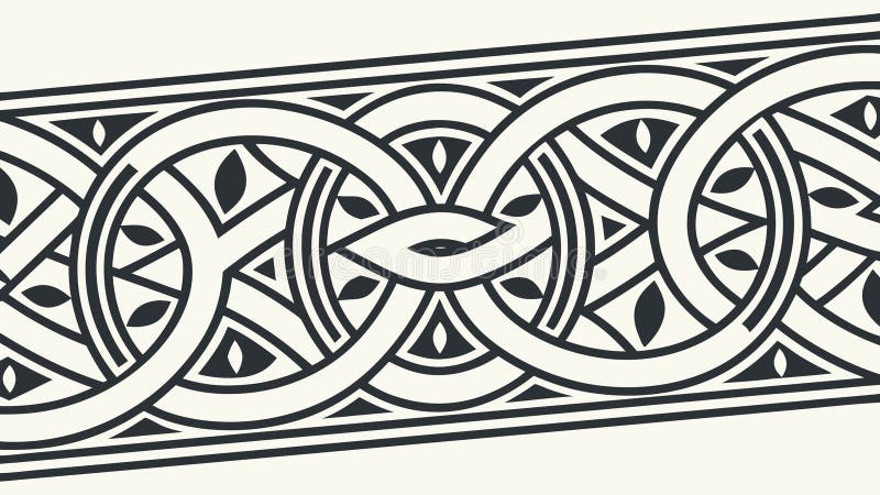 Traditional Celtic Knot Border, Intricate Pattern Design, Vector Design ...
