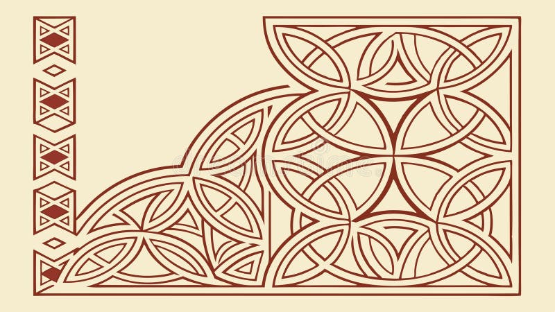 Traditional Celtic Knot Corner with Intricate Borders, Heritage, Vector ...