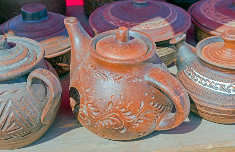 Traditional Ceramic Pottery Stock Photo - Image of artistic, artisan ...