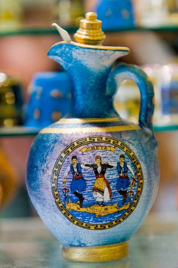 Traditional Ceramic Souvenirs on Crete Stock Image - Image of artistic ...