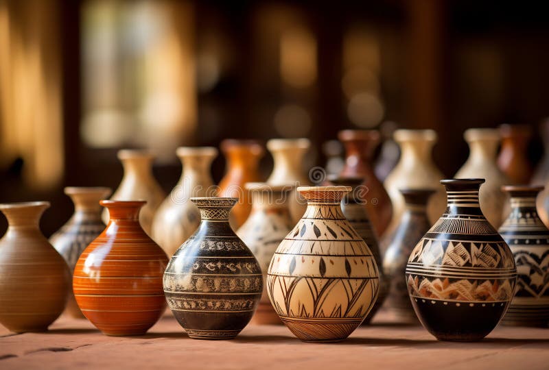 Traditional Ceramic Vases Lineup Stock Photo - Image of ethnic, decor ...