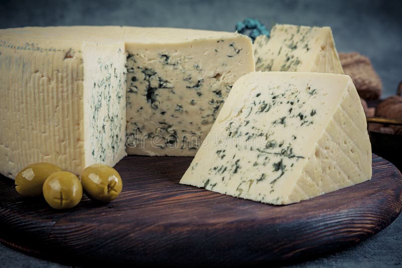 Traditional Cheese with Blue Mold. Stock Image - Image of blue ...