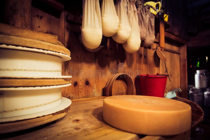 Traditional Cheese Making stock photo. Image of horizontal - 98041388