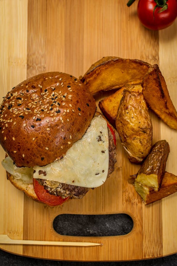 Cheeseburger with Beef Meat Stock Image - Image of hamburger, cheddar ...