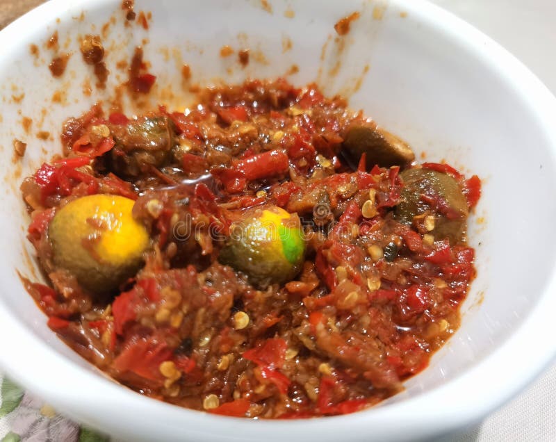 Traditional Chili Style from West Java, Indonesia Stock Image - Image ...