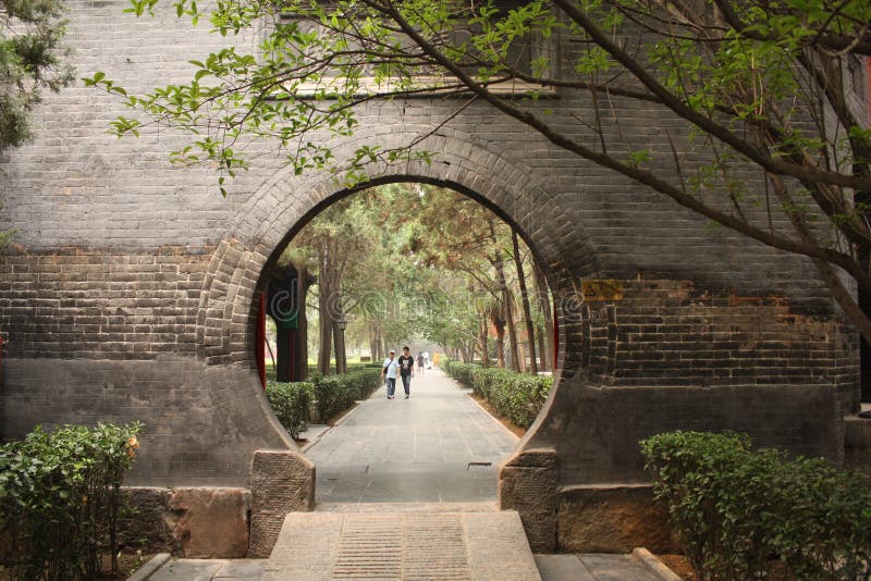 Round gate stock image. Image of classic, village, brick - 10432811