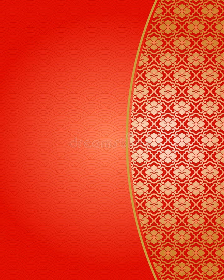 Traditional Chinese Greeting Card Template, Luck, Fortune Stock Vector ...