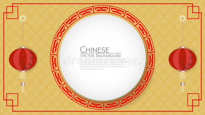 Traditional Chinese Banner Background with Lanterns Stock Vector ...