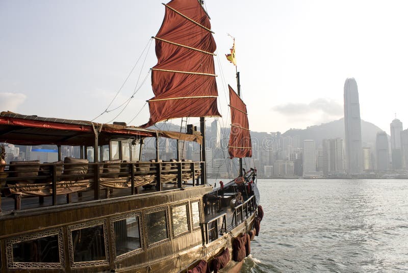 Traditional Chinese Boat stock photo. Image of harbor - 16138258