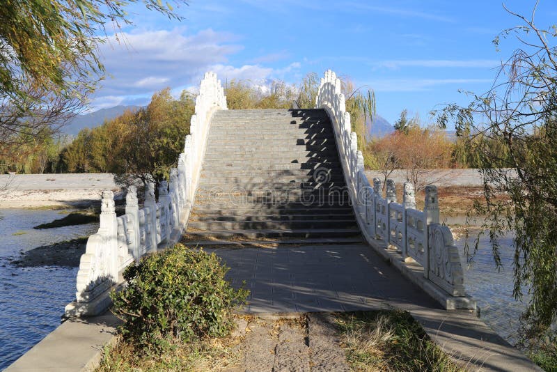 Traditional Chinese Bridge stock image. Image of nature - 63137009