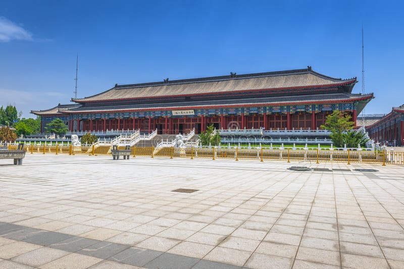 Traditional Chinese Building Under Blue Sky Stock Photo - Image of ...