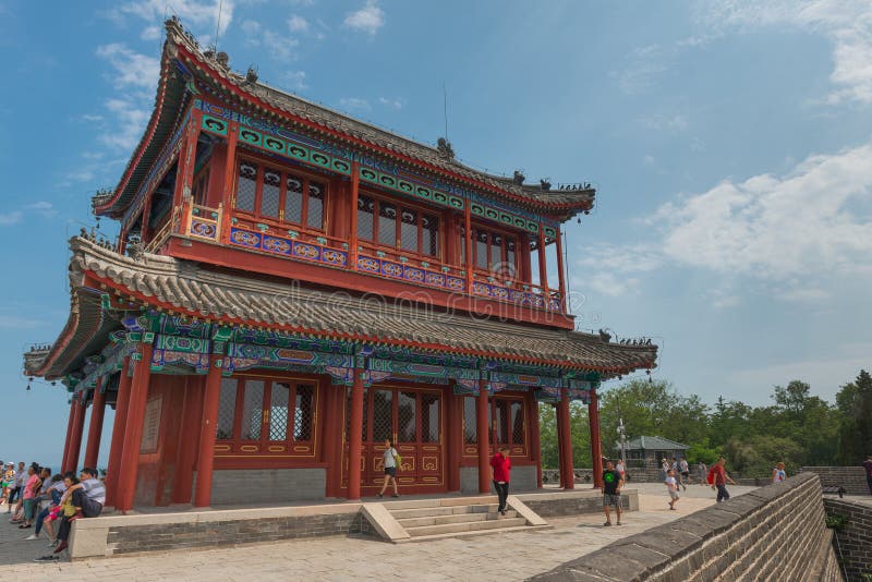 Traditional Chinese Building Under Blue Sky Stock Photo - Image of ...