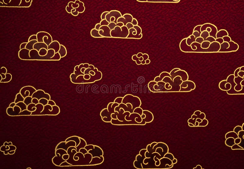 Traditional Chinese Cloud Pattern Embroidered Texture Background Stock ...