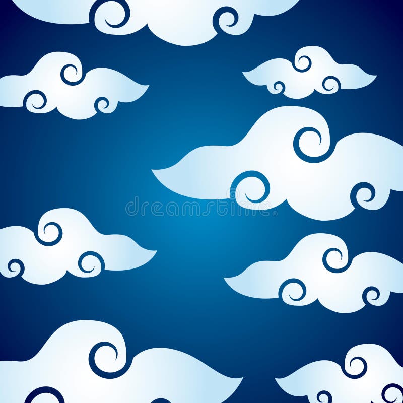 Traditional chinese clouds stock illustration. Illustration of weather ...
