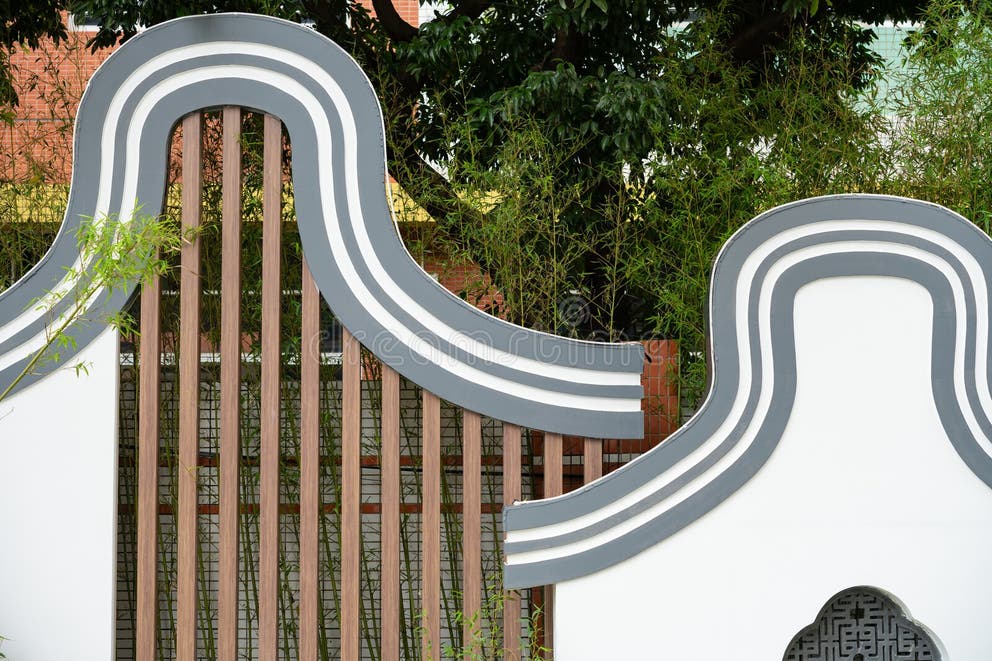 Traditional Chinese Courtyard Horizontal Composition Stock Photo ...