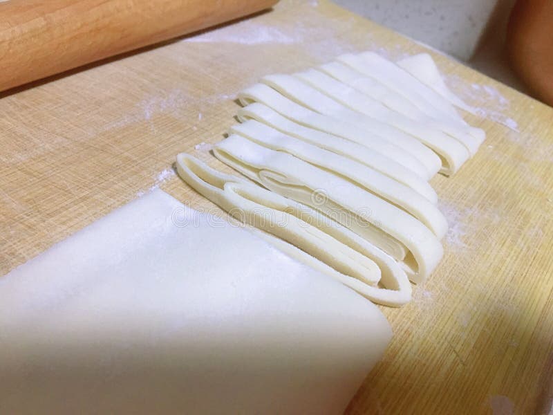 Hand-rolled noodles stock image. Image of traditional - 171747773