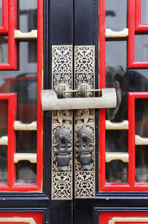 Traditional Chinese Door stock photo. Image of bright - 12980672
