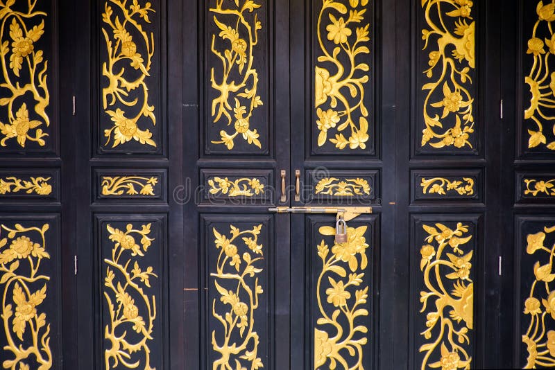 Traditional Chinese Door stock photo. Image of folk, chinese - 61160066