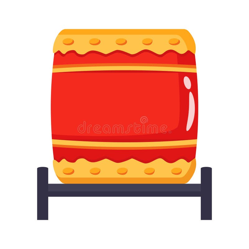 Traditional Chinese Drum with Sticks Vector Design, Ready for Premium ...