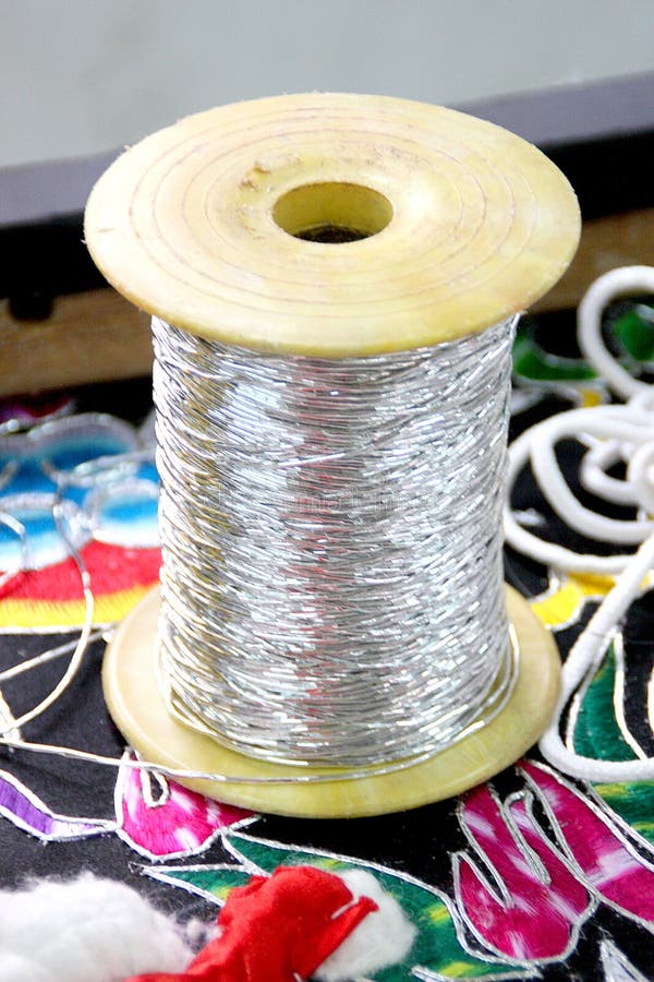 Traditional Chinese Embroidery Wire Stock Image - Image of white ...