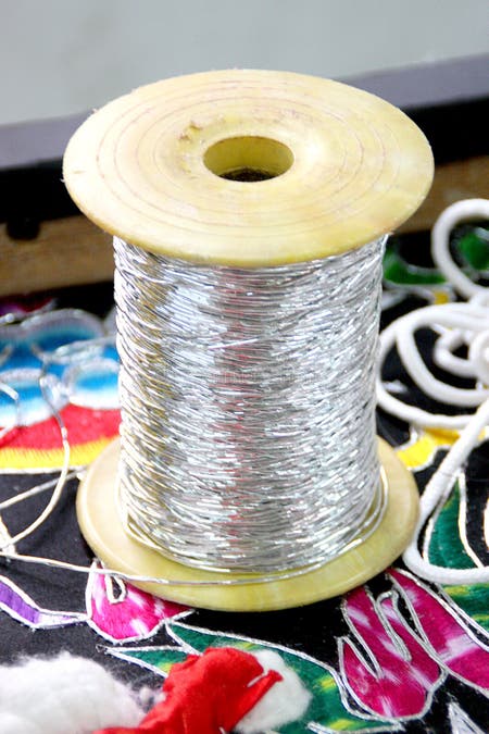 Traditional Chinese Embroidery Wire Stock Image - Image of white ...