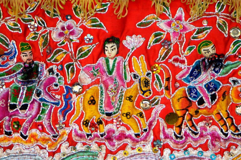 Traditional Chinese Fabric Sample Stock Image - Image of fashion ...