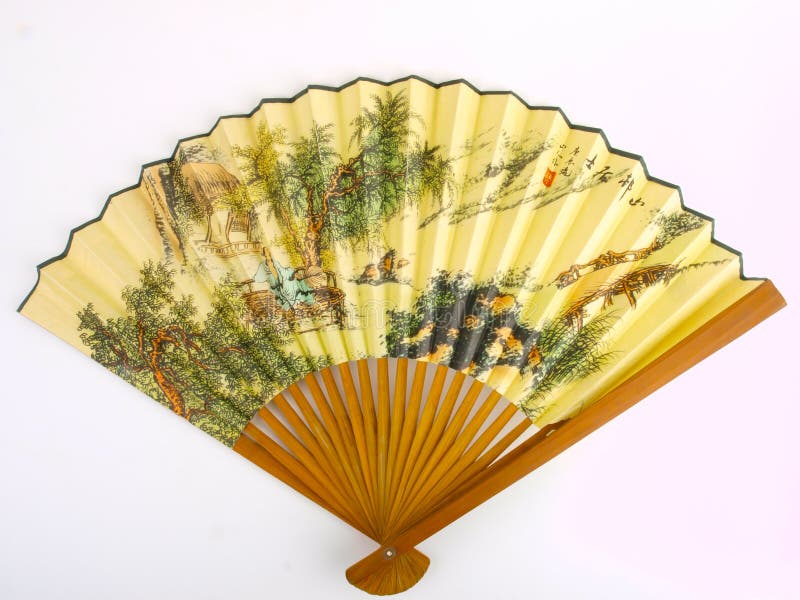 Traditional Chinese fan stock photo. Image of decor, texture - 14428844