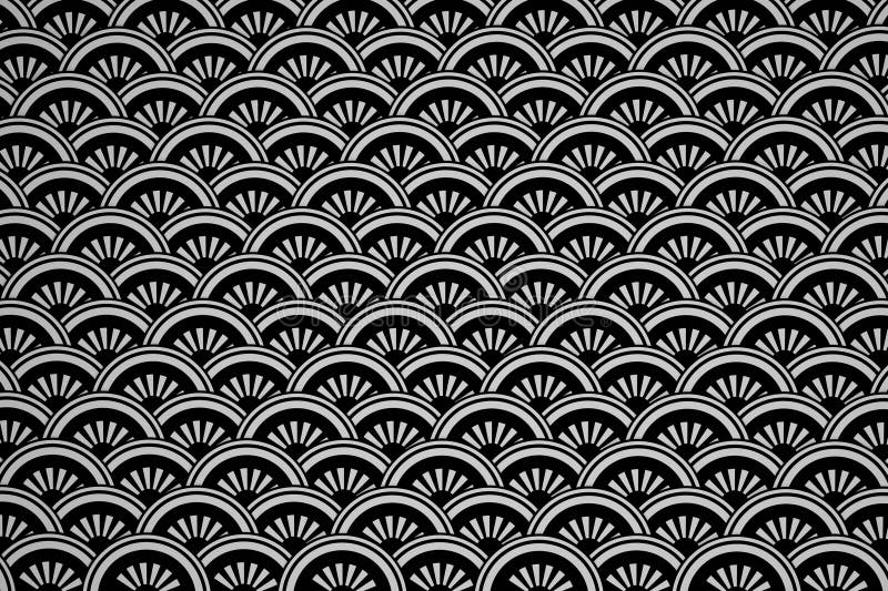 Traditional Chinese Fish Scale Pattern Background 3D Render Stock ...