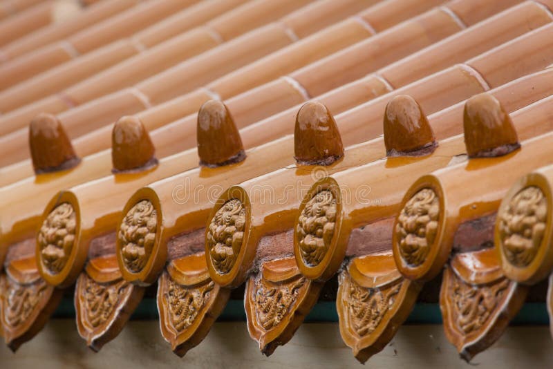 Traditional Chinese Glazed Roof Tiles Stock Photo - Image of objects ... Traditional Chinese Glazed Roof Tiles Stock Photo - Image of objects ...
