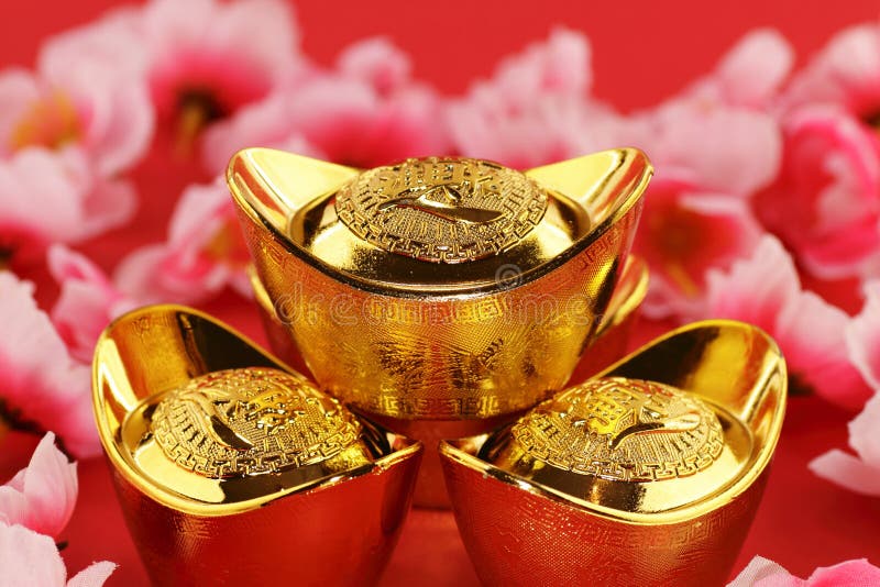 Chinese gold ingots stock photo. Image of ingot, festival - 1821784