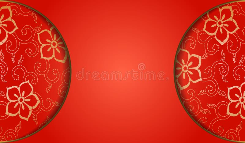 Traditional Chinese Greeting Card Template, the Flowers Texture Stock ...