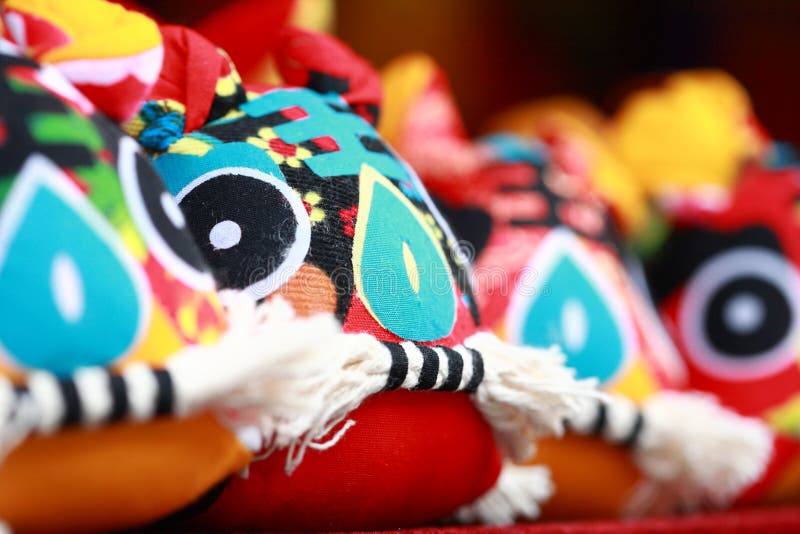 Traditional Chinese Handicraft Cloth Tiger Stock Photo - Image of east ...